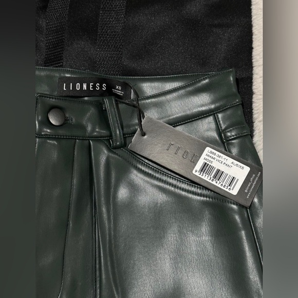 Pants & Jumpsuits | Lioness Emerald Green Leather Pants | Poshmark